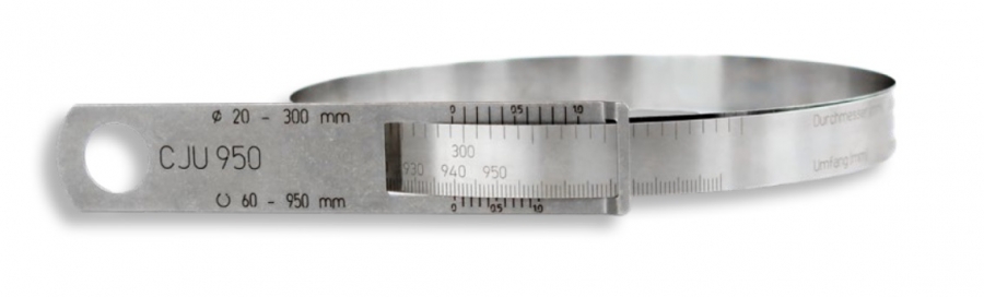 Trak merilni za merjenje obsega in premera iz nerjavečega jekla